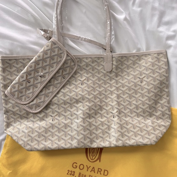None | Bags | Cream Tote Bag Iconic Monogram Design | Poshmark